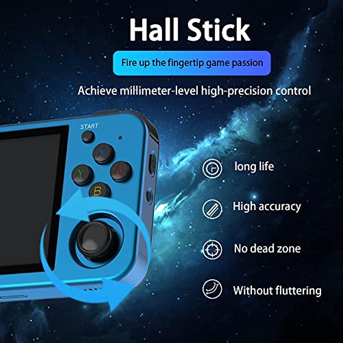 RG353M Handheld Game Console Built-in 64G Card 4452 Games, Aluminum Alloy Shell and 3.5 inch IPS Multi-Touch Screen,Dual OS Android 11 and Linux Support 5G WiFi 4.2 Bluetooth Streaming and HDMI