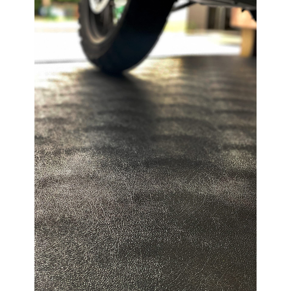 G-Floor Seamless Sheet Vinyl Shed Flooring Cover with Bonded Fibrous Backing - Levant Pattern (8' x 10', Slate Grey)