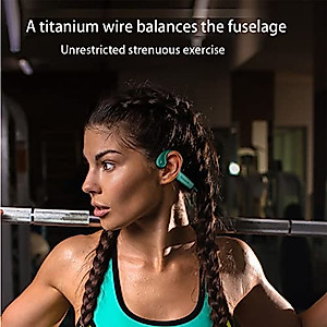 LIHONK Bone Conduction, Bluetooth Headset, Wireless Sports, Non-in-Ear, Running, Ear-Mounted, fallproof, Noise Reduction, Lightweight Body (Color : Red)