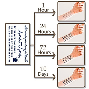 Metuu 30 Sheets Semi-Permanent Tattoos Waterproof Last 1-2 Weeks，Positive Words Flower Crown Butterfly Tiny Fake Temporary Tattoo Stickers For Women Men Girls