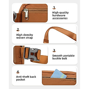 fanny pack,crossbody bags for women trendy,mini belt bag,fashion waistpacks,sling bag for men,waist bag,for Workout Running Traveling Hiking,brown