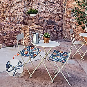 JMGBird Outdoor Chair Cushions, Pack of 2 Patio Seat/Back Cushions 19" x 19" with Ties for Patio Furniture Chairs Home Garden Decoration