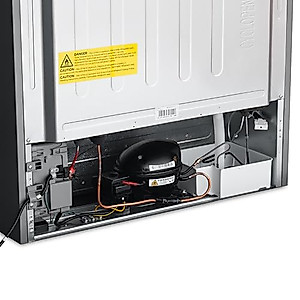 KoolMore KM-RERFDSS-18C 30-Inch and 18.5 cu. ft. Counter Depth French Refrigerator with Three Doors and Deep Freezer in Stainless-Steel, Silver