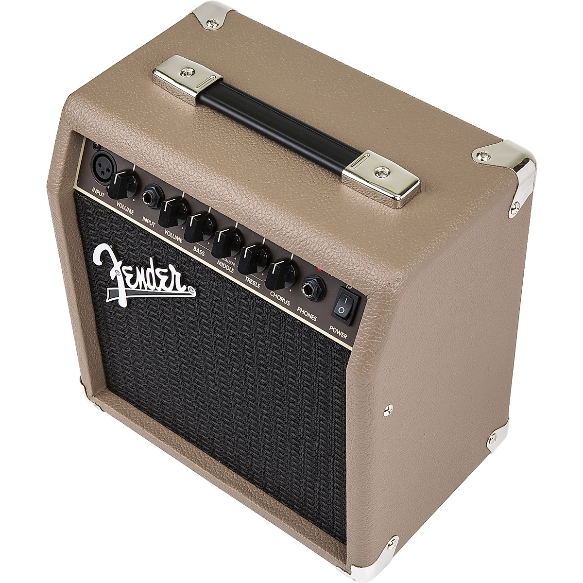 Fender Acoustasonic Guitar Amp for Acoustic Guitar, 15 Watts, 6 Inch Speaker, Dual Front-Panel inputs, 11.5Hx11.19Wx7.13D Inches, Tan