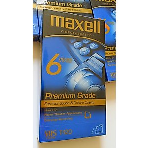 4 PACK MAXELL VHS 6 HOUR PREMIUM GRADE T-120