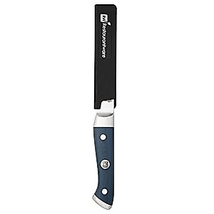 Restaurantware Sensei 4.7 x 1 Inch Knife Sleeve, 1 BPA-Free Knife Protector - Fits Paring Knife, Felt Lining, Black Plastic Knife Blade Guard, Durable, Cut-Proof