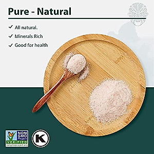 Soeos Himalayan Salt Fine Grain, 80oz (2.25kg), Non-GMO Himalayan Salt, Natural Pink Salt, Kosher Pink Sea Salt, Nutrient and Mineral Dense for Health, 5 Pound (Pack of 1)