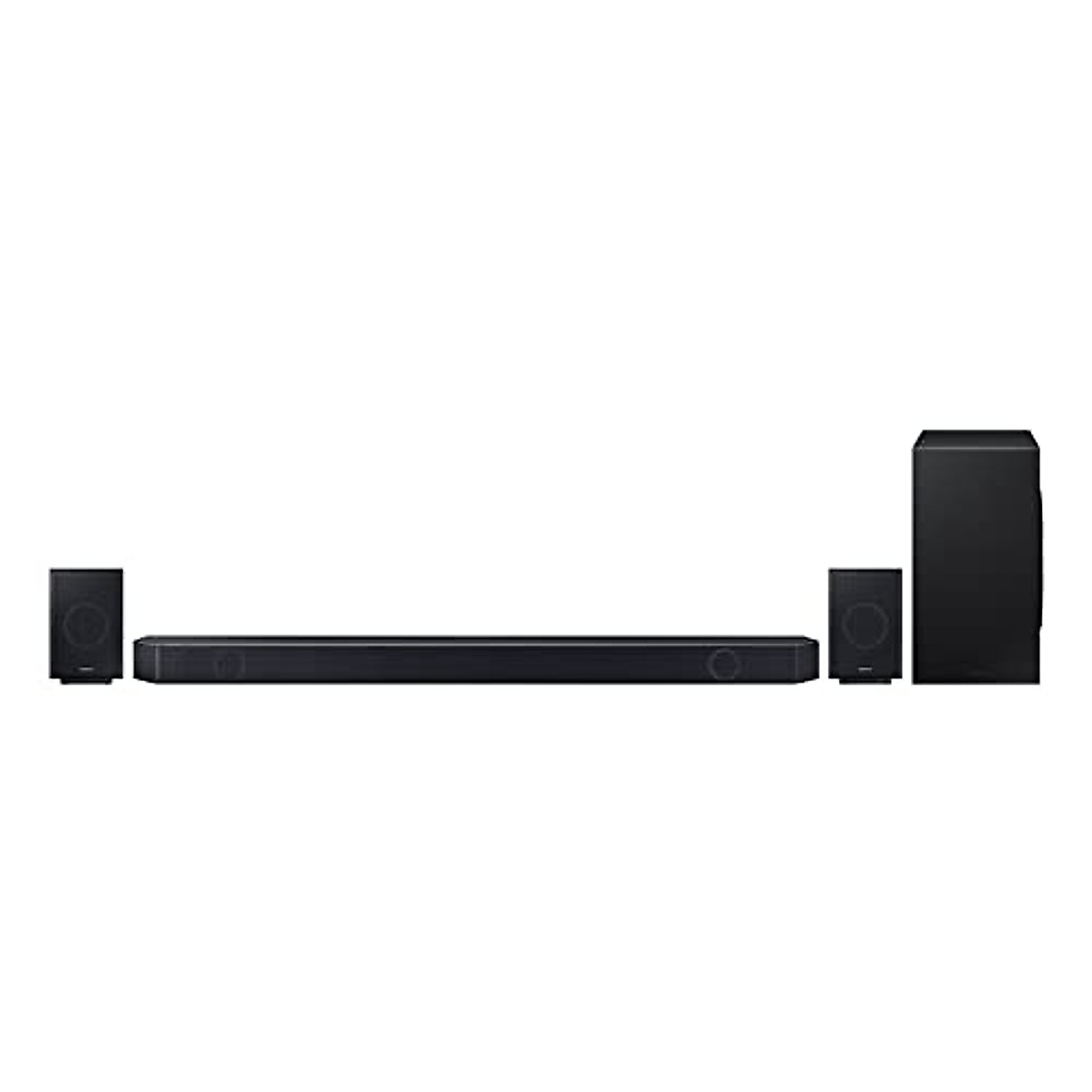 Samsung HW-Q990C 11.1.4ch Soundbar with Rear Speakers and Dolby Atmos with a Sanus SASB1-B1 Soundbar Mount; Holds up to 20LBS (2023)