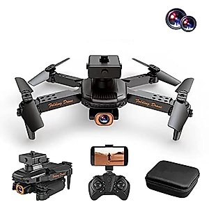 Drones with Camera for Adults, Mini Drone with Dual 1080p Hd WiFi FPV Camera Remote Control Toys with Altitude Hold, Headless Mode, One Key Start Speed Adjustment, Trajectory Flight #F