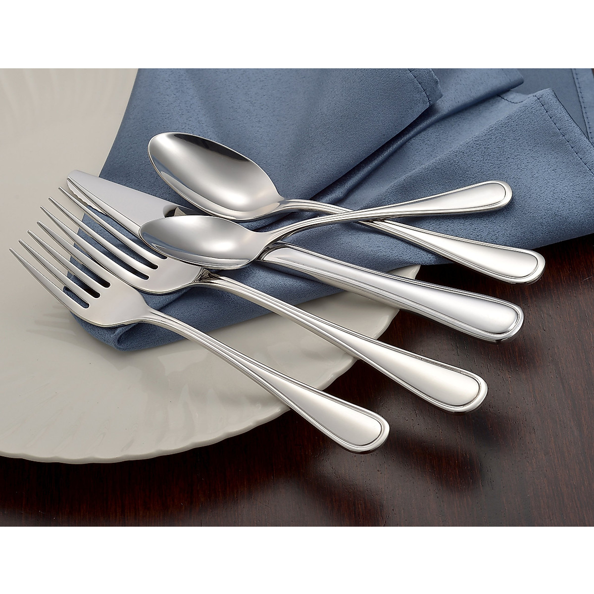 Liberty Tabletop Classic Rim 20 Piece Flatware Set for 4 Made in USA