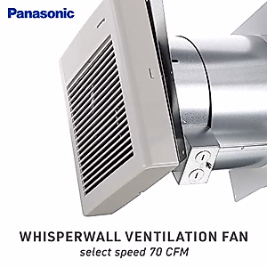 Panasonic FV-08WQ1 WhisperWall Bathroom Fan - Thru-the-Wall Ventilation Fan - 70 CFM
