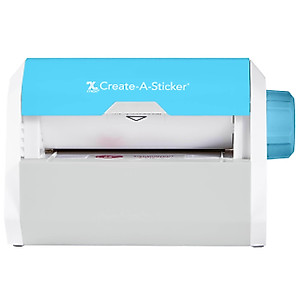 Xyron Create-a-Sticker, 5" Sticker and Label Maker Machine for Small Business and DIY Crafts, Includes Permanent Adhesive, Pre-Loaded (0501-05-10A), 9.055" x 5.709" x 5.906"
