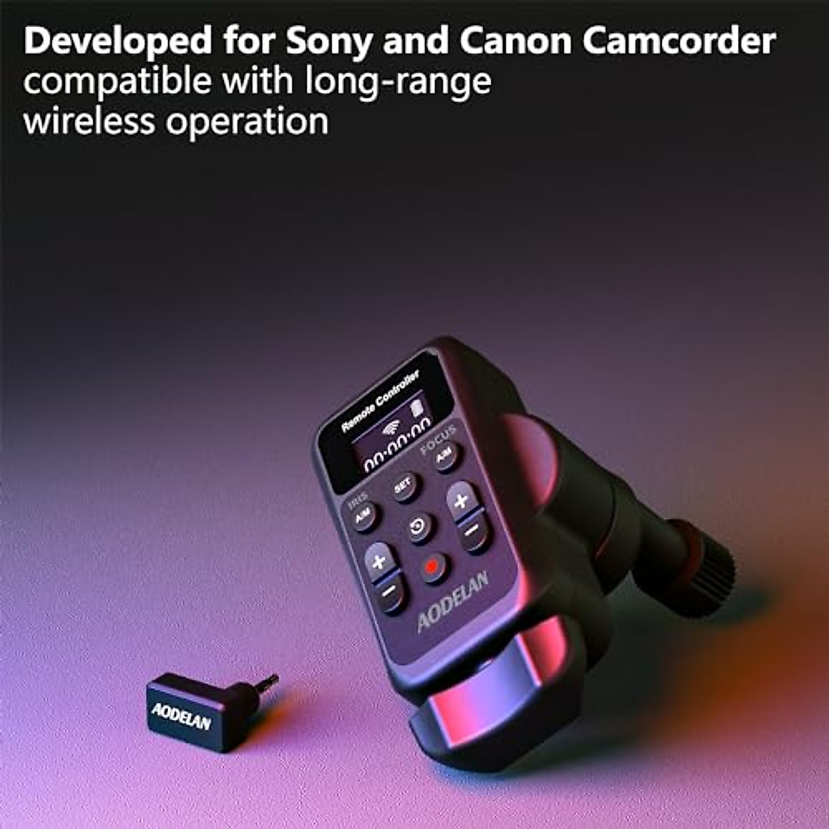 Wireless Camcorder LANC Remote Control for Sony and Canon with 2.5mm Jack or Remote Jack, Video Zoom, Focus, IRIS and Recording Wireless Remote Controller for Canon Vixia HF G40, G50, G70, G60, XA11