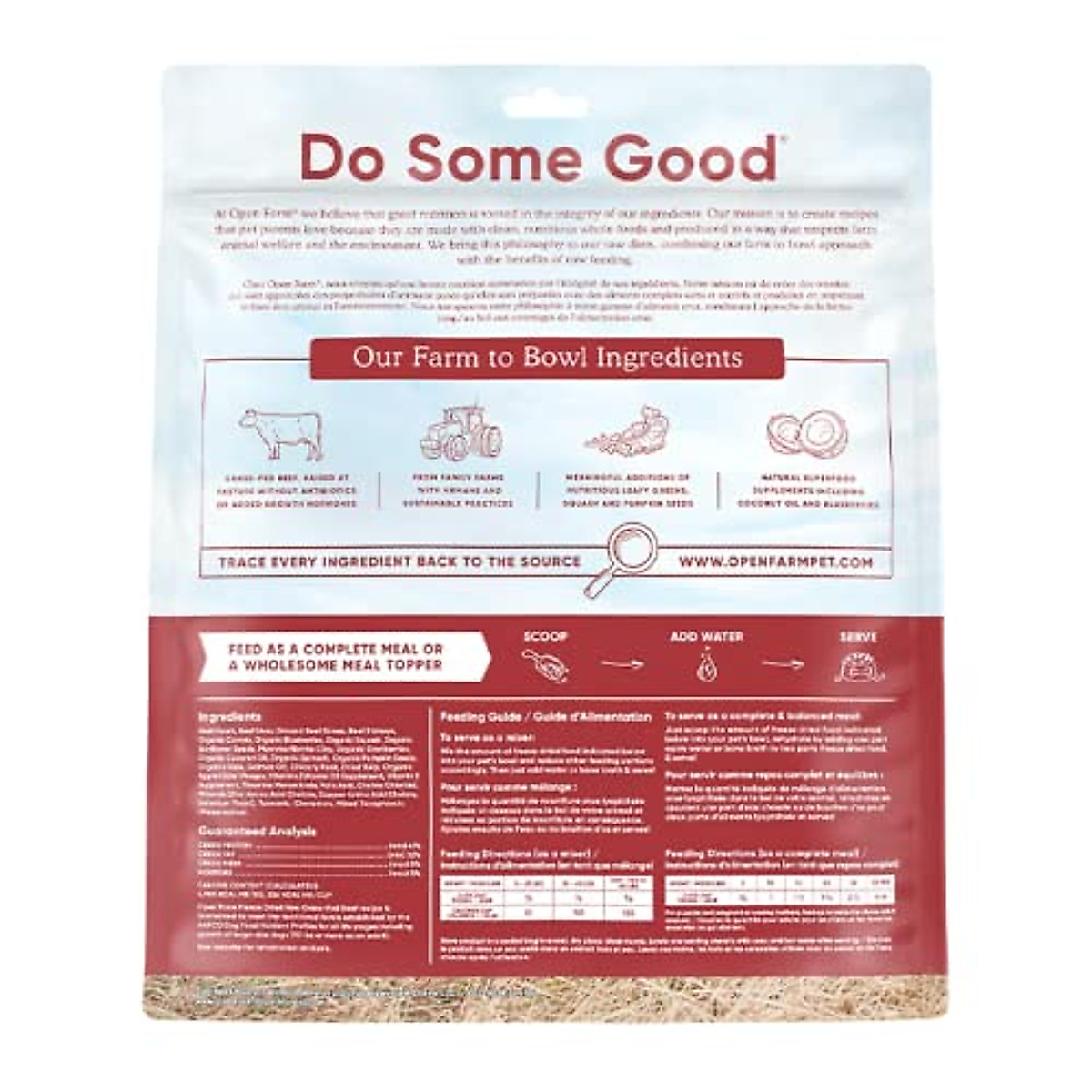 Open Farm Freeze Dried Raw Dog Food, Humanely Raised Meat Recipe with Non-GMO Superfoods and No Artificial Flavors or Preservatives, Grass Fed Beef Recipe Freeze Dried - 3.5oz