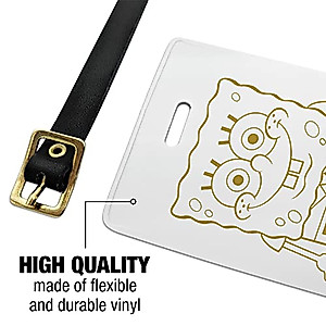 Spongebob Full Front Luggage ID Tags Suitcase Carry-On Cards - Set of 2