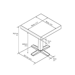 Mobili Fiver, First Bar Table, Concrete Black, Made in Italy
