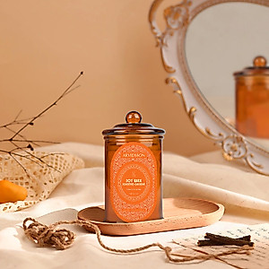 Scented Candles for Men | Tobacco & Amber Scented Candle | Christmas Candles for Home Scented | Winter Holiday Gift Candle | Long Burning Glass Jar Candle