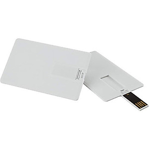 100 Pack Business Credit White/Black Card 2.0- USB Flash Drives (2.0/4GB, White)