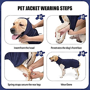 ROZKITCH Dog Sweater for Cold Weather, Extra Warm Polar Fleece Dog Coat, Dog Jacket with Turtle Neck, Soft Dog Vest, Snow Coat for Dogs, Dog Pullover, Dog Winter Clothes for Small Medium Dogs Blue