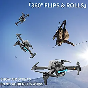 RiskOrb Drone with 1080P Dual Camera for Adults/Kids,FPV Foldable Quadcopter,Carring Bag,2 Batteries