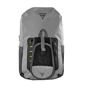 Seattle Sports LocoDry Splash PacknModPok - Lightweight 20L Waterproof Dry Bag Backpack with Breathable Silicone Shoulder Straps, Gray/Black