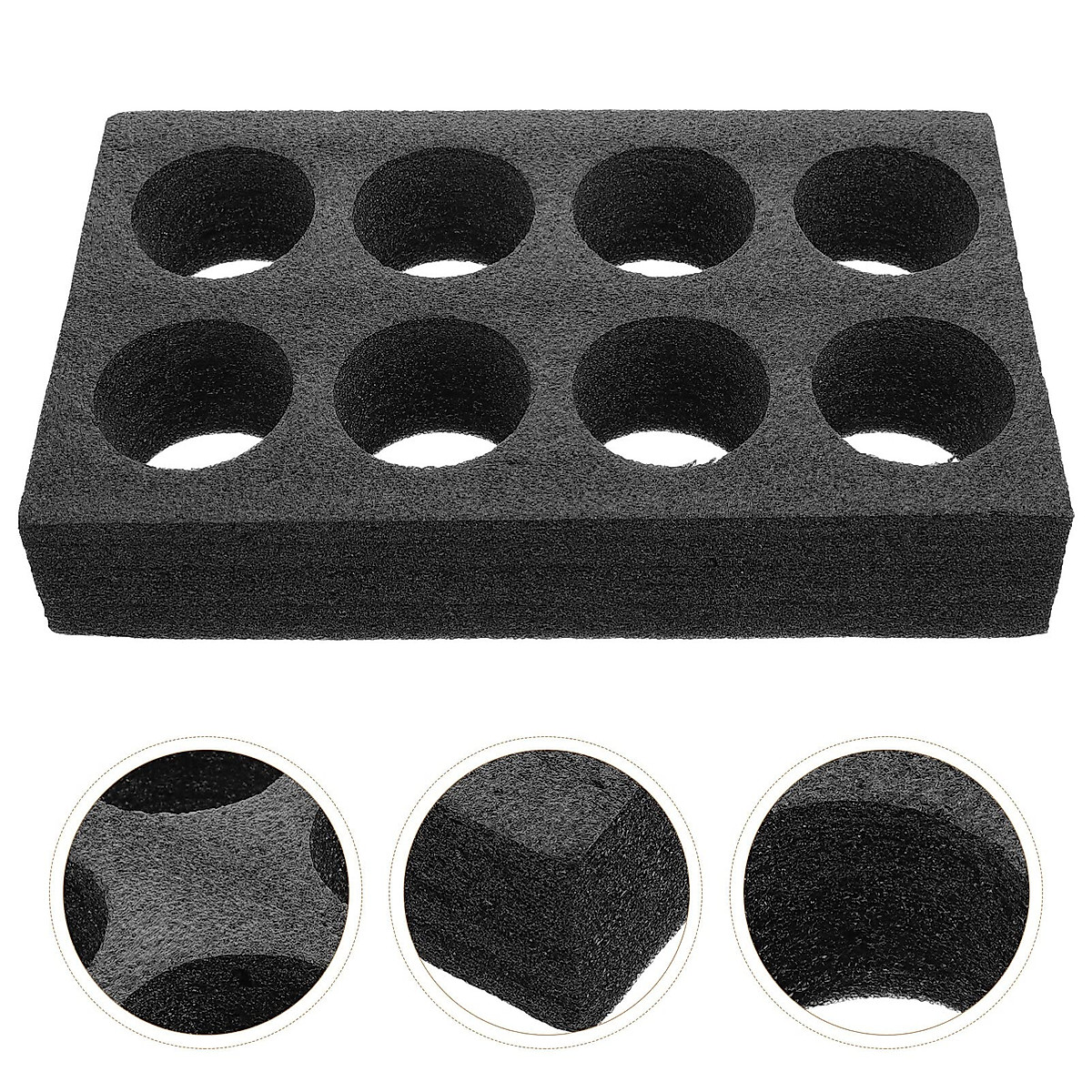 Foam Cup Holder Multi 8-Holes Take Out Cup Holder Tray Coffee Beverage Packing Delivery Tool for Camping Restaurant Refrigerator Home Decor Cup Fixing Holder