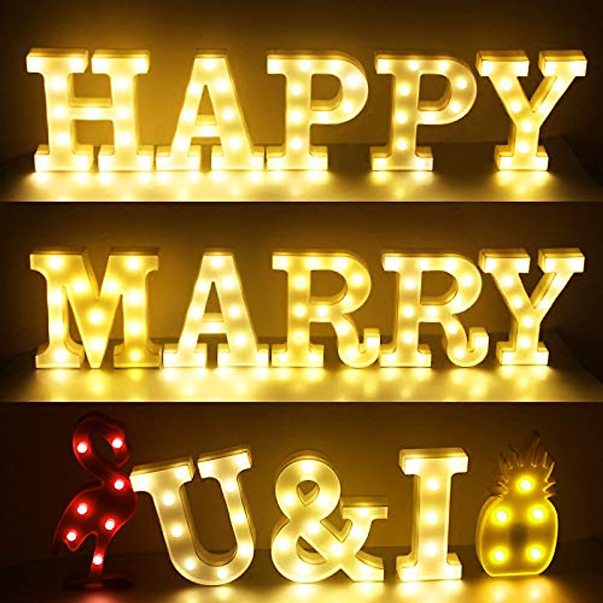 Creation Core 8.7" Tall Large LED Baby Word Marquee Signs Battery Operated Warm White Light Up Letters for Home Bedroom Nursery Room Table Wall Decor, Baby
