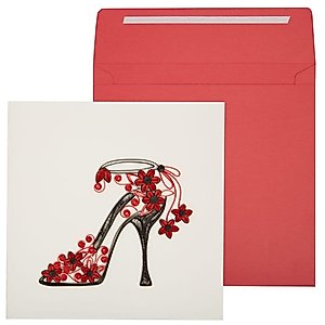 NIQUEA.D, Fashion Shoe Quilling Birthday Card