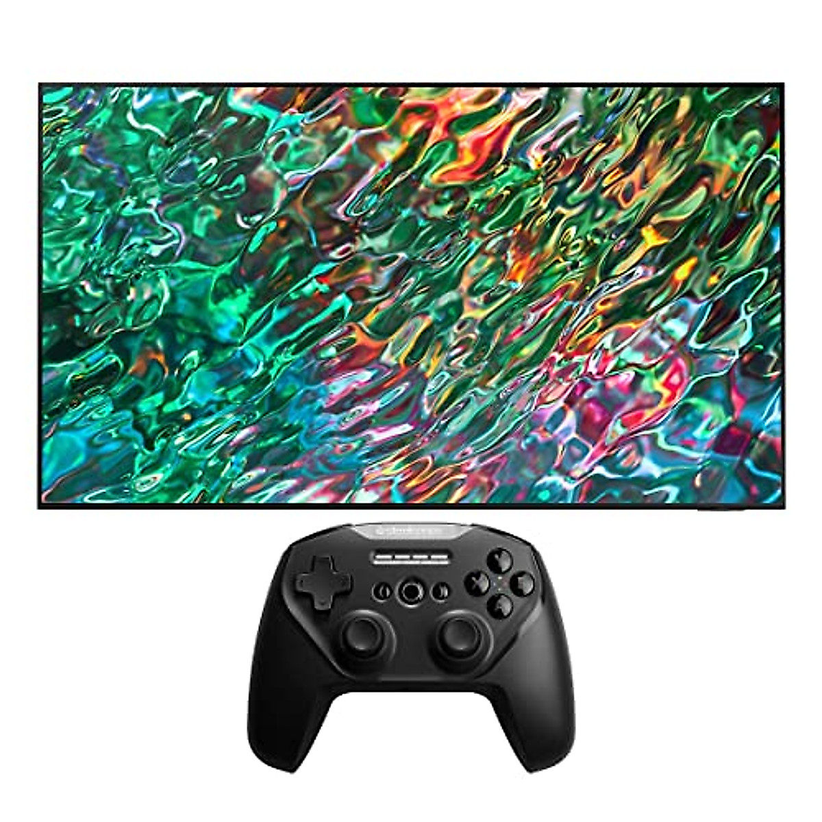 SAMSUNG QN43QN90BAFXZA 43" QLED Quantum Matrix Neo 4K Smart TV with a SteelSeries Stratus-Duo Controller with 2.4GHz and Bluetooth Options (2022)(USED)