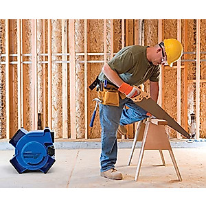 Lasko X-Blower 6 Position High Velocity Pivoting Utility Blower Fan for Cooling, Ventilating, Exhausting and Drying, 3 Speeds, AC Outlet, Circuit Breaker with Reset, USB Port, 11", Blue, X12905