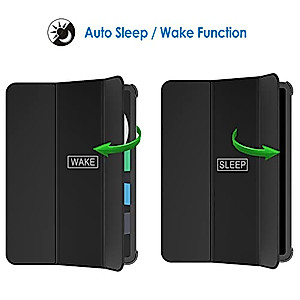 JETech Case for iPad Air 5/4 (2022/2020 5th/4th Generation 10.9-Inch), Slim Stand Hard Back Shell Cover with Auto Wake/Sleep (Black)