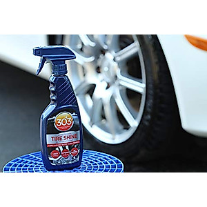 303 High Gloss Tire Shine & Protectant - Long-Lasting, Water-Based Formula - Superior UV Protection - No Harmful Silicones - Prevents Cracking - 16 fl. oz. (30395CSR) Packaging May Vary