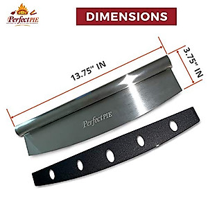 THE PERFECT PIE Premium Pizza Peel 12" x 14" Aluminum Pizza Paddle with Foldable Handle for Storage and 14” Rocker Cutter with Protective Cover. Gourmet Spatula and Cutter Set for Homemade Pizza.