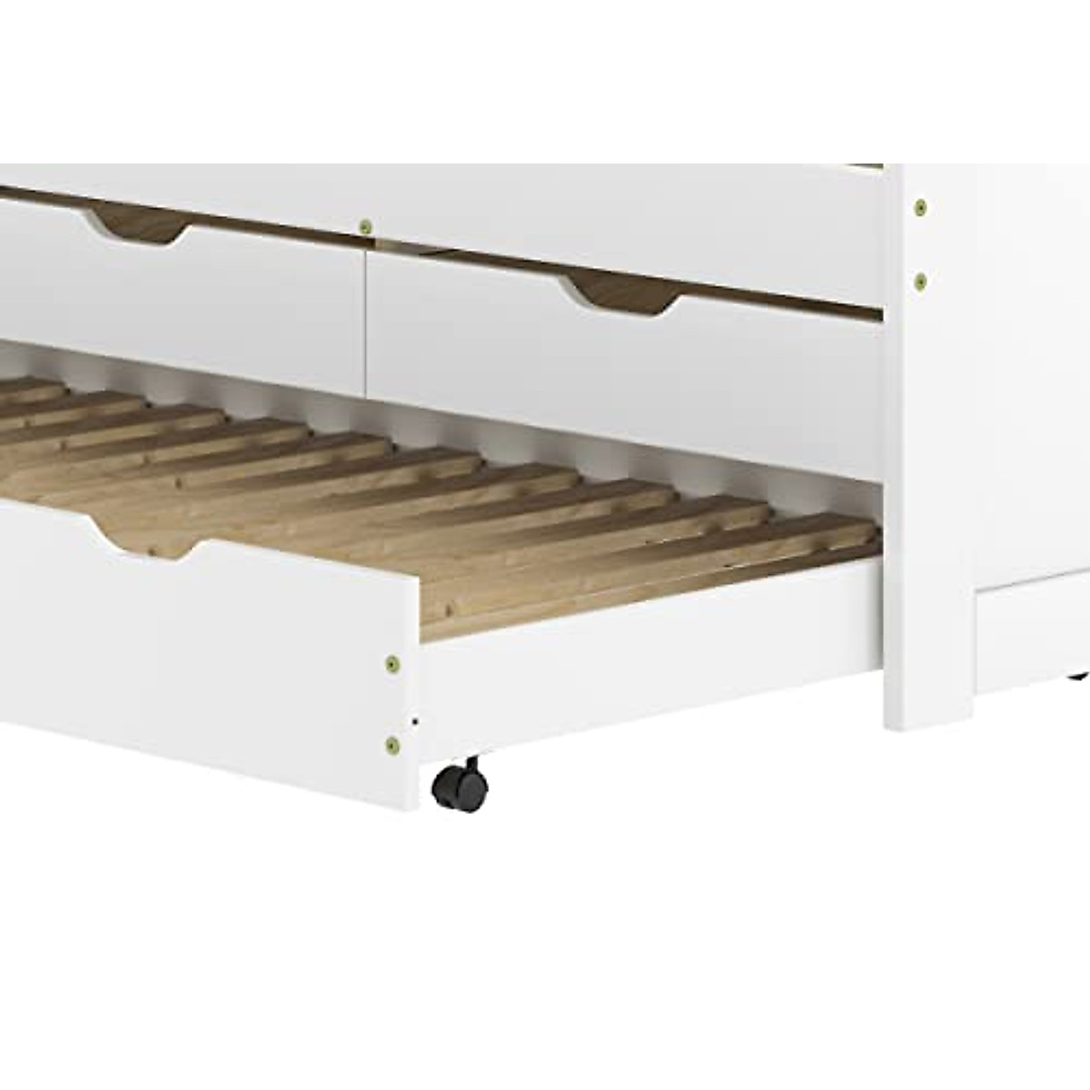 ADEPTUS Solid Wood Twin Day Bed with Trundle and Drawers