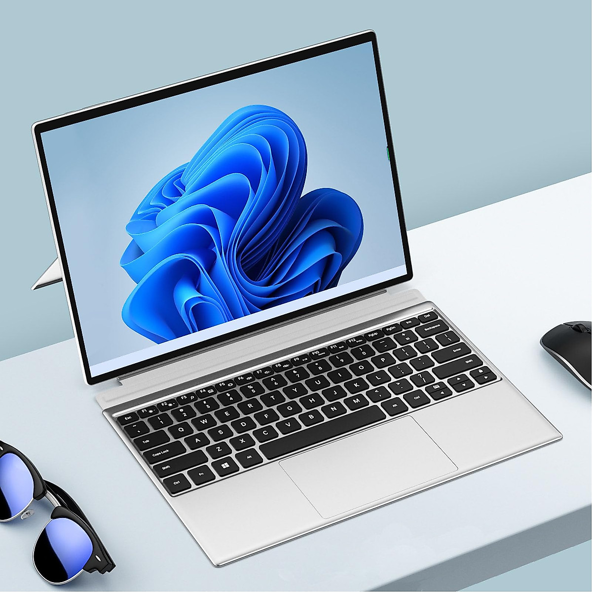 Haofy 12.3 Inch 2 in 1 Portable Ultra Thin HD Portable Tablet 8GB DDR4 100-240V 3K Touch Screen Portable for Work (US Plug 8GB+512GB)