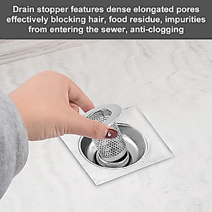 4 Pack Hair Catcher Shower Drain Strainer, Stainless Steel Floor Drain Strainer, Sink Tub Drain Stopper for Bathroom Washbasin Bathtub Drain(Silver)