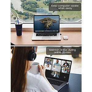 Vaydeer Tiny Mouse Jiggler, T3s Mouse Mover Made of Premium Aluminum Alloy, Longer Life Span, Plug and Play, 100% Undetectable, 3 Natural and Random Tracks, USB Mouse Mover to Boost Your Productivity