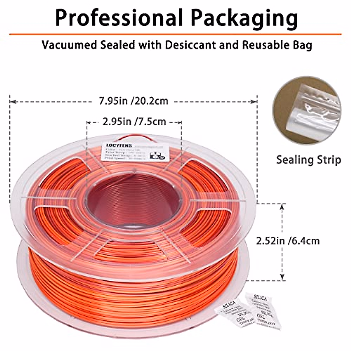(2 Items) 1kg Silk Gold Shiny Red Black & 1kg Silk Gold Shiny Red PLA Filament, 3D Printer Filament, PLA Filament 1.75mm +/- 0.02mm