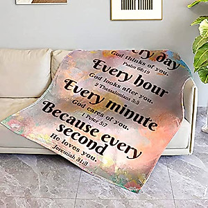 Simplive Christian Gifts for Women, Religious Gifts for Women Bible Blanket with Inspirational Thoughts and Prayers-Scripture Blanket Catholic Gifts Birthday Gifts Spiritual Gifts for Women 40"X 50"
