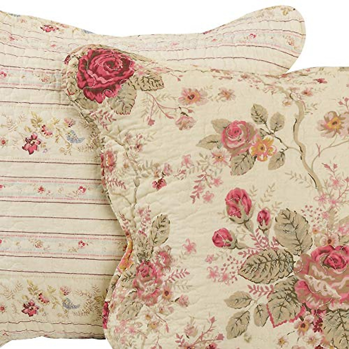 Greenland Home Antique Rose Dec. Pillow Pair Accessory, 18 x 18 inches Each (x2), 1 Count (Pack of 1)