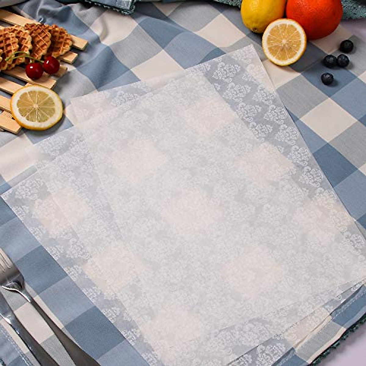 Wax Paper Food Colored Candy Wax Baking Greaseproof Wrapping Paper 100 pcs for Christmas 9.84 x 13.77 inches