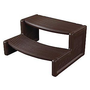 Essential Hot Tub Heavy Duty Plastic Resin Spa Hot Tub, Inflatable Pool Espresso Handi Step, 6 x 32 x 14 Inches
