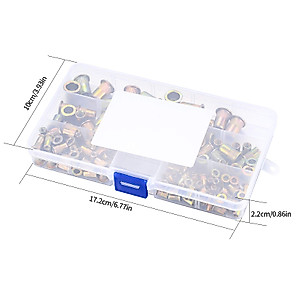 165 Pcs Rivet Nut Kit, Carbon Steel Flat Head Threaded Inserts, Heavy Duty Threaded Insert Rivet Nuts with Knurled Body Assorted in Metric M3/M4/M5/M6/M8 Rivnuts Nutserts