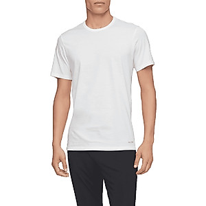 Calvin Klein Men's Cotton Classics Slim Fit Crew Neck T-Shirts, White 3 Pack New, Medium