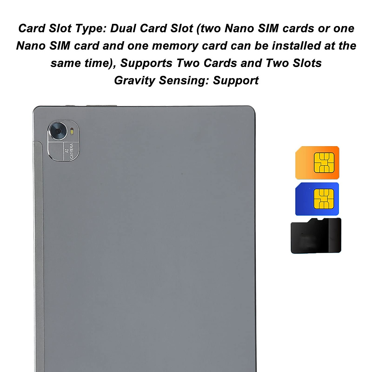 Dpofirs 10.1 Inch Tablet Android 11 Tablet, Octa Core Tablet PC with BT Keybaord, 12GB RAM 256GB ROM, 4G LTE Tablet with BT Keyboard for Business Office Students, Gifts (Grey)