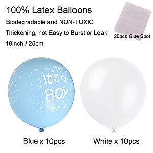 ZERODECO Baby Shower Decorations, It's a Boy Banners Baby Boy Foil Balloon Paper Fans Elephant Flags Printed Balloons Bridal Shower Party Decorations