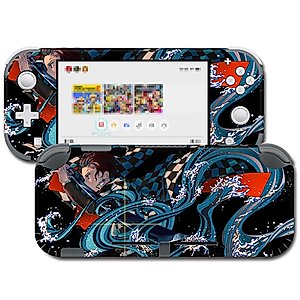 GilGames Decals Vinyl Skin Cover for Nintendo Switch Lite, Full Set Protector Wrap Stickers Pink Joint Protective Faceplate Console Dock