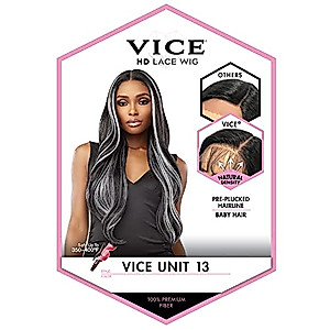Sensationnel Vice Lace front wig - HD Transparent Lace Pre-plucked Hairline with Babyhair 5 Inch Deep Part - Vice Unit 13 (BALAYAGECARAMEL) 1.0 Count