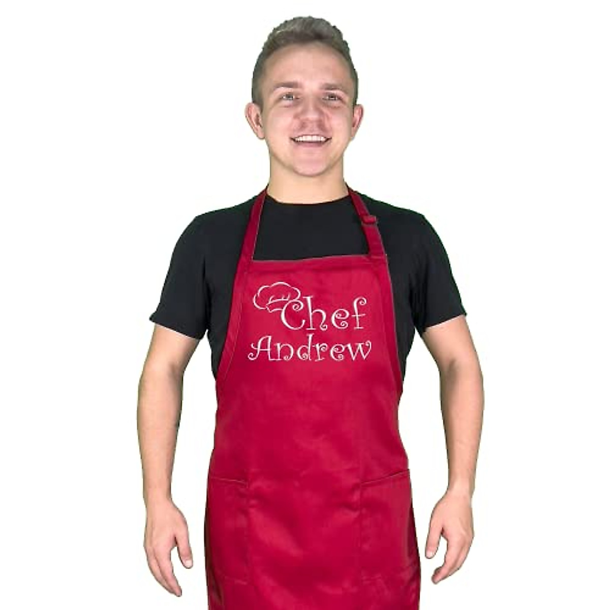 Personalized Apron Embroidered Chef Any Name Design Add a Name, premium quality apron with embroidery, great gift personalized apron