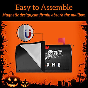 Welcome Halloween Clown Mailbox Covers Magnetic Standard Size 21x18 Inches, Hallowen Horror Movie Decor Post Box Cover Wraps Funny Garden Yard Decor